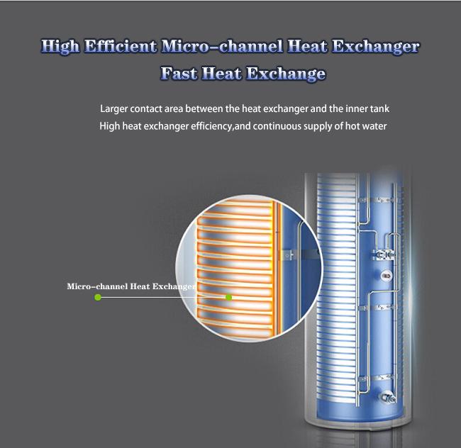 316L Stainless Steel Coil 200Ltr Air Source Heat Pump Water Tank with ...